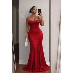 Shop ELEGANT LADIES' PARTY DRESS - RED