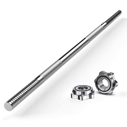Shop Standard Threaded Barbell Bar - Silver.