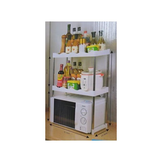 Shop Microwave Oven Rack, Adjustable Shelf Organizer
