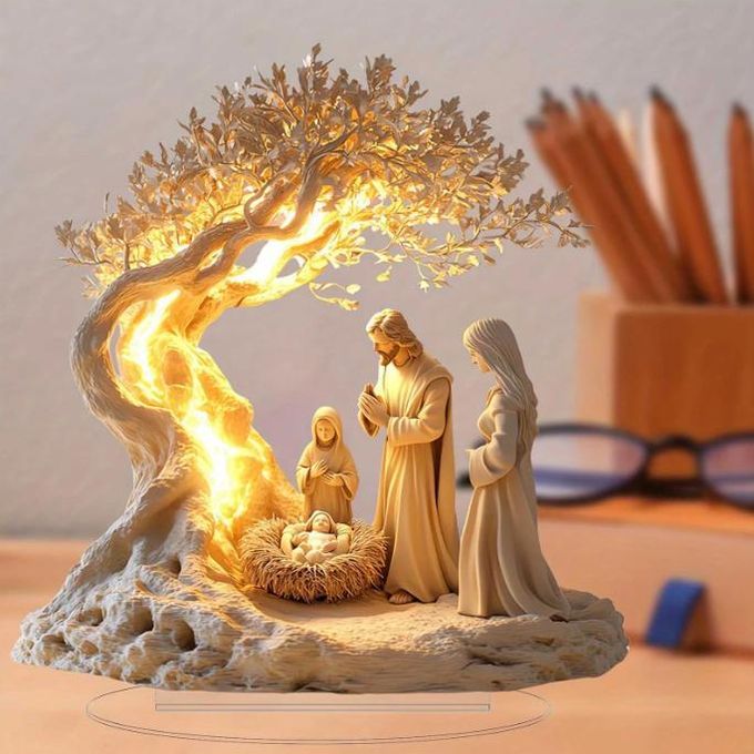 Shop Nativity Scene Acrylic Traditional Desk Ornament /2d