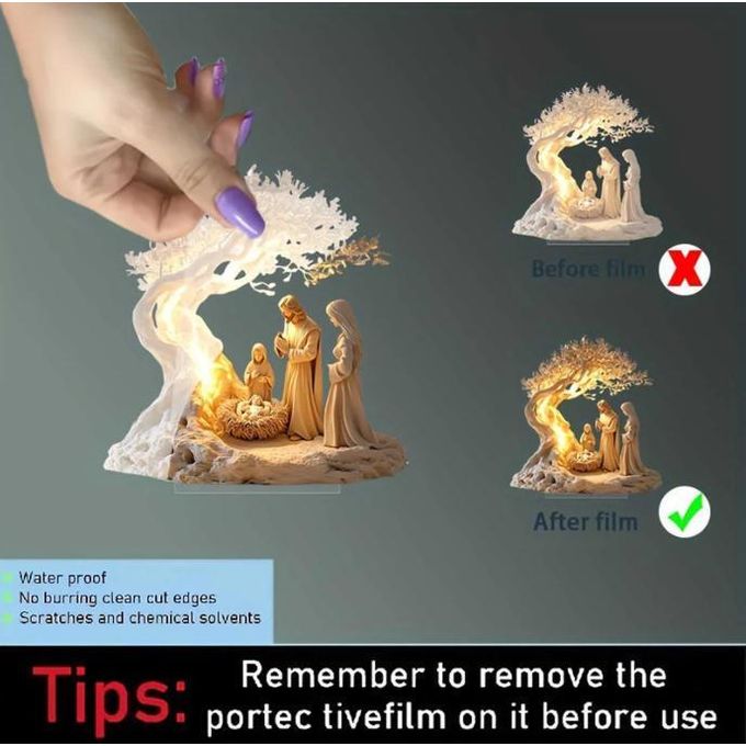 Shop Nativity Scene Acrylic Traditional Desk Ornament /2d