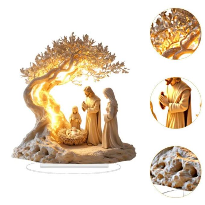 Shop Nativity Scene Acrylic Traditional Desk Ornament /2d