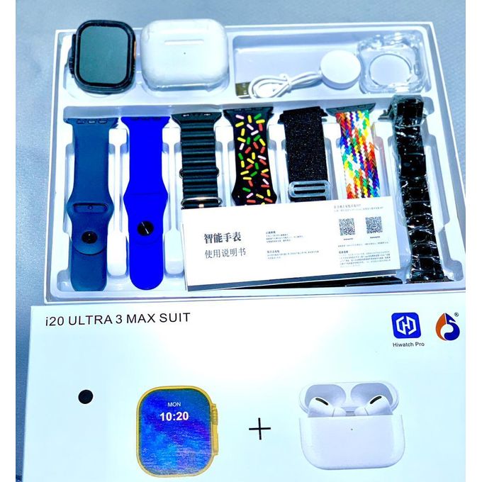 Shop Original Black Ultra Max Smartwatch 10 in 1 (With Earpods Pro and ...