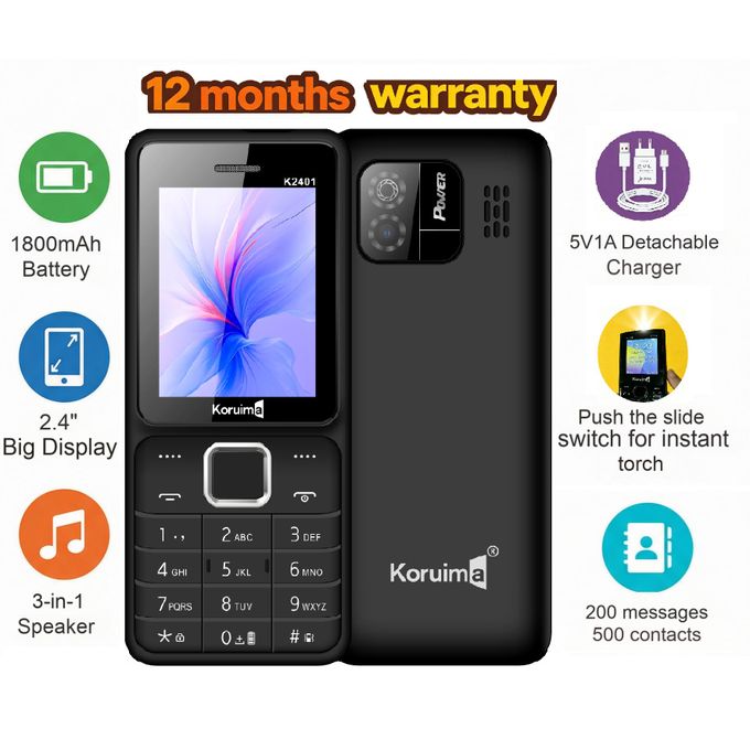 Shop K2401 Keypad Phones 2.4" 1800mAh 5V 1A charger Dual