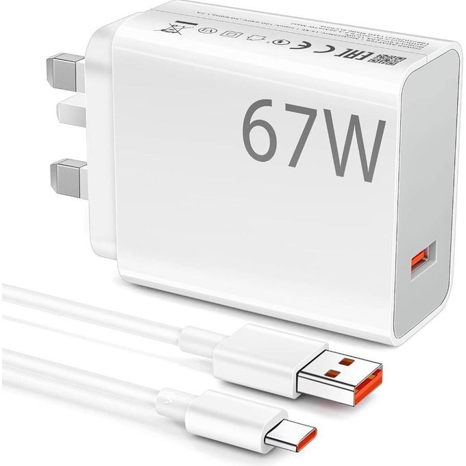 Shop 67W Fast Charger Plug, Turbo Charging Cable USB-C