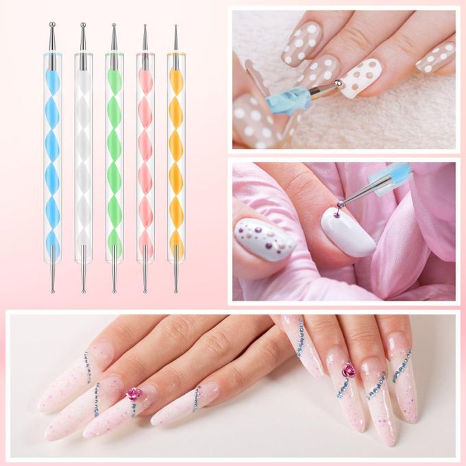 Shop 22-Piece DIY Nail Art Brush Set with Resin Palette