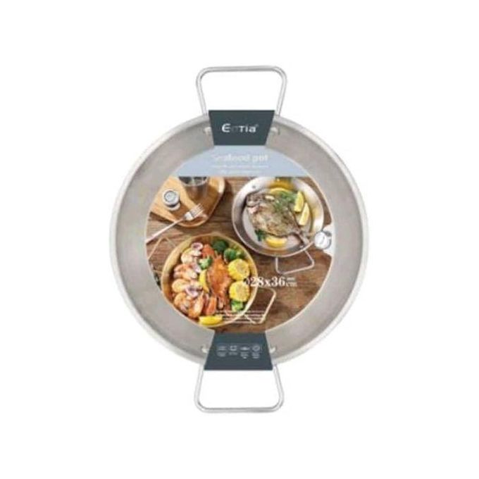 Shop Stainless Steel Seafood Pot – Extra-Wide Shallow