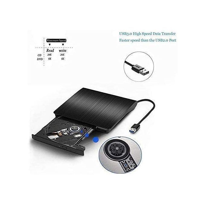 Shop DVD-RW CD-RW external USB 3.0 Combo Drive Burner Player Slim ...