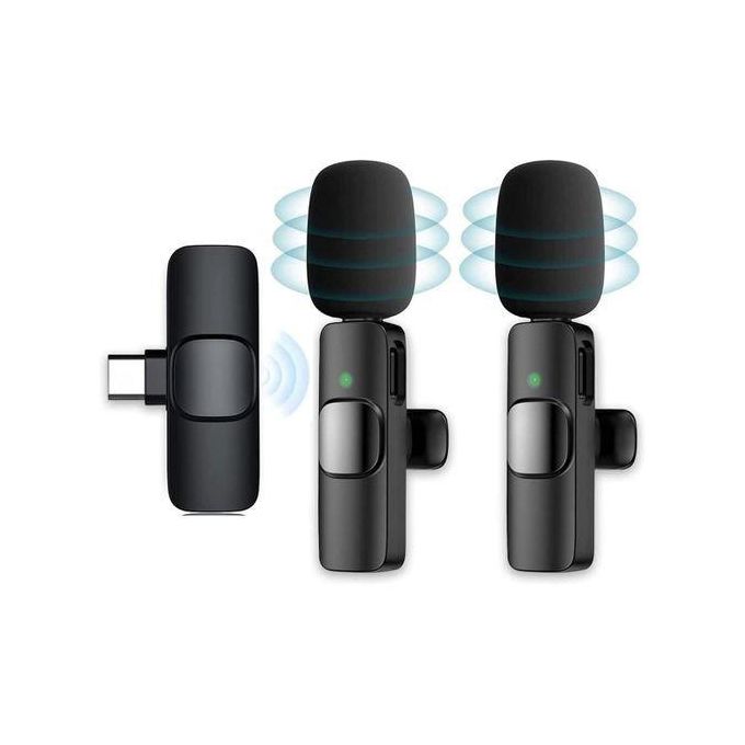Shop Wireless Mic With 2 Microphone For USB-C Phone Video