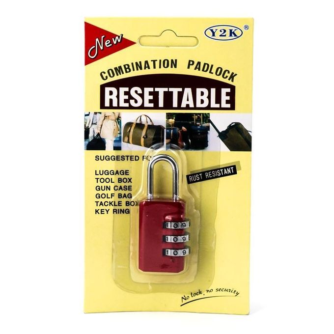 Shop Portable 3-Digit Combination Padlock – Mini Resettable