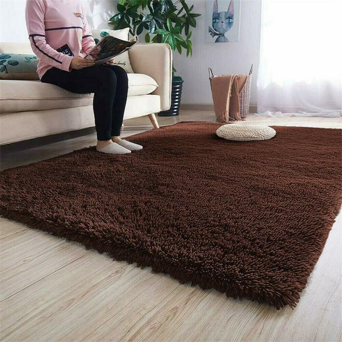 Shop Fluffy center carpet Brown