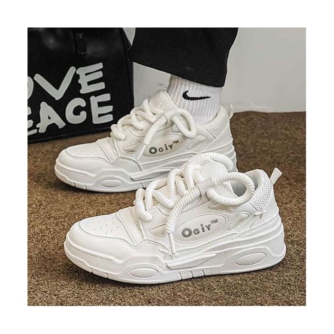 Shop Men Comfortable Casual Sport Running Lace Up Sneakers