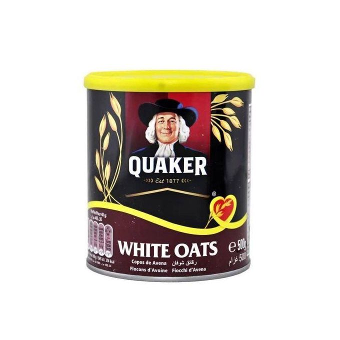 Shop Quaker White Oats Tin - 500gm
