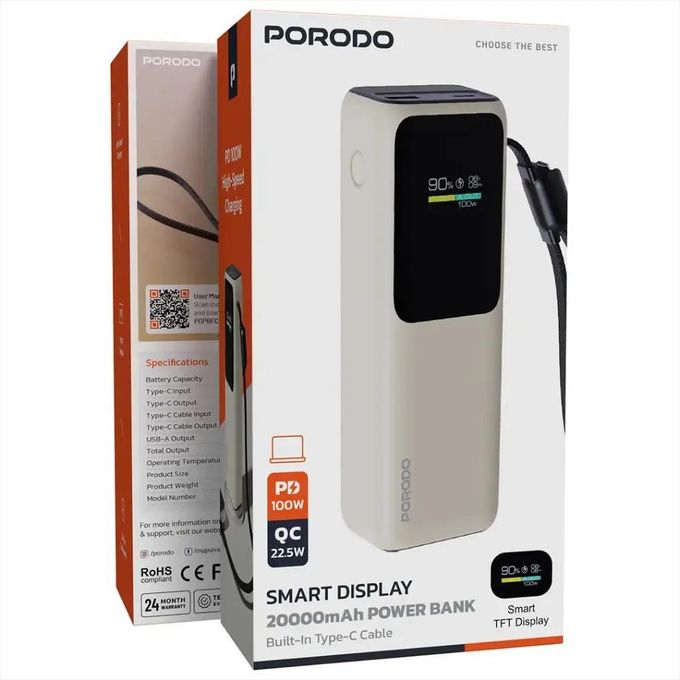 Shop Smart Display 20000mAh Power Bank with Built-In Type-C