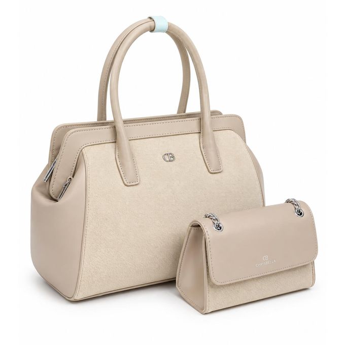 Shop CHRISBELA 2-in-1 Cream Women's Handbag Set – Elegant