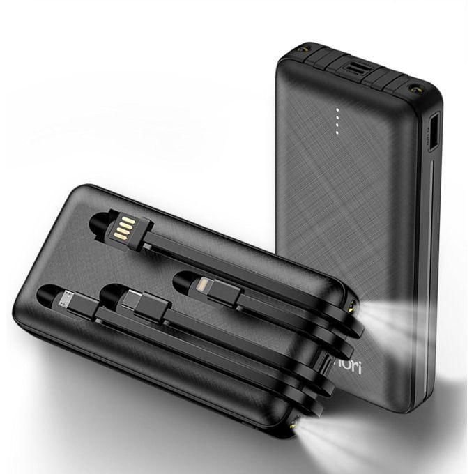 Shop 10000mah Power Bank Ultra High Capacity With Inbuilt Cables (Type ...