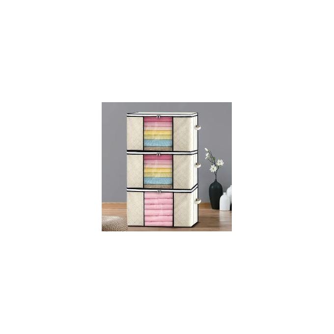 Shop 3 Pack Large Cloth Blankets Storage Bag Foldable