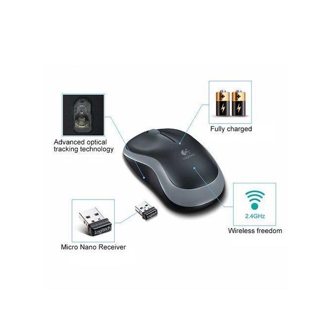 Shop Logitech M220 Wireless Optical Mouse, Wireless Range: 10m (Black ...