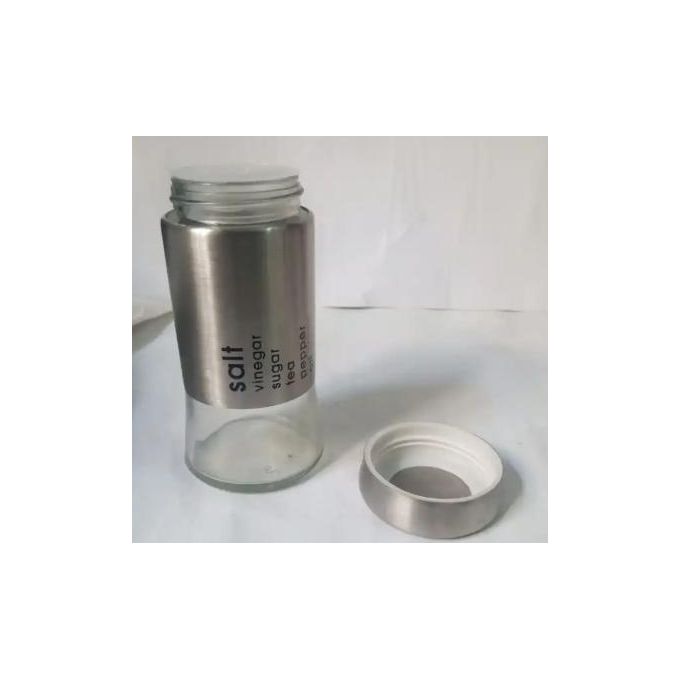 Shop Set of 2 Glass Salt & Pepper Shakers with Stainless