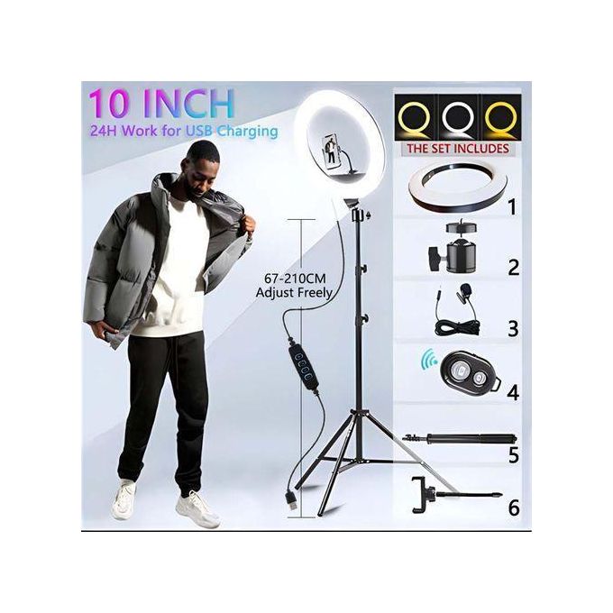 Shop 10 Inch LED Ring Light + 2M Tripod Stand
