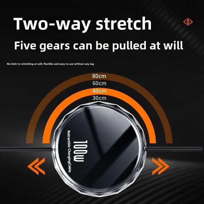 Shop Retractable Fast Charging Data Cable, 100W Fast