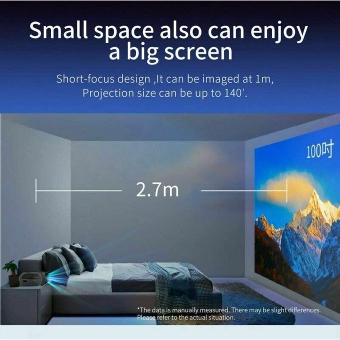 Shop T7 HD 1080P Smart Home Theater Projector Multimedia