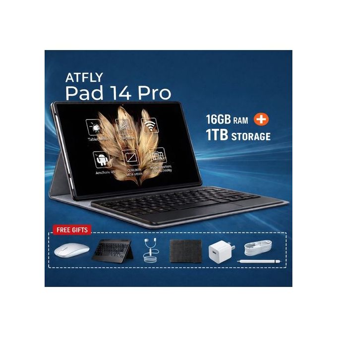 Shop fly 10 Inch Pad 14 Pro 16GB Ram 1TB Storage Android Tablet Wifi ...