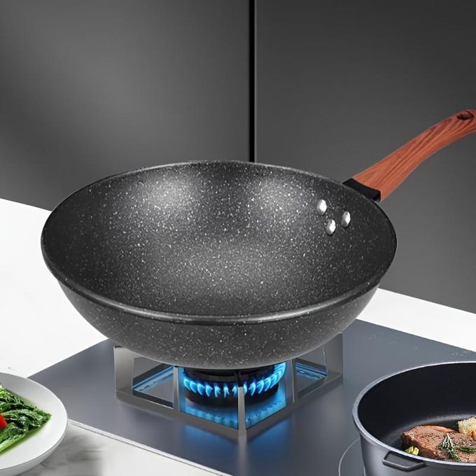 Shop Iron Cooking Pot Non Stick Wok Frying Pan Maifan Stone