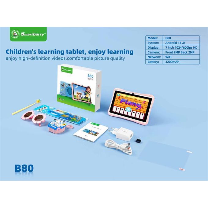 Shop Local Stock-B80 Android Kids Tablet with 7 Inch IPS HD