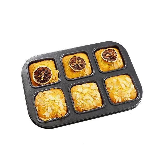 Shop 6 cavity non-stick square cake pan