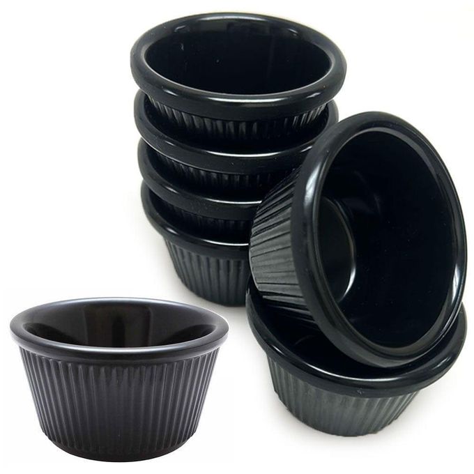 Shop 12 Pieces Of Black Mini Ramekins Condiment Saucers