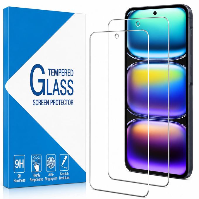 Shop Tecno Spark 7 Clear Tempered Screen Glass Protection