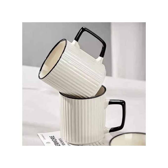 Shop Set of 6 Black and White Ceramic Mugs | Jumia Uganda