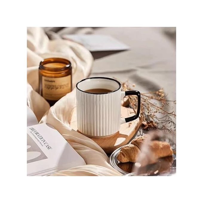 Shop Set of 6 Black and White Ceramic Mugs | Jumia Uganda