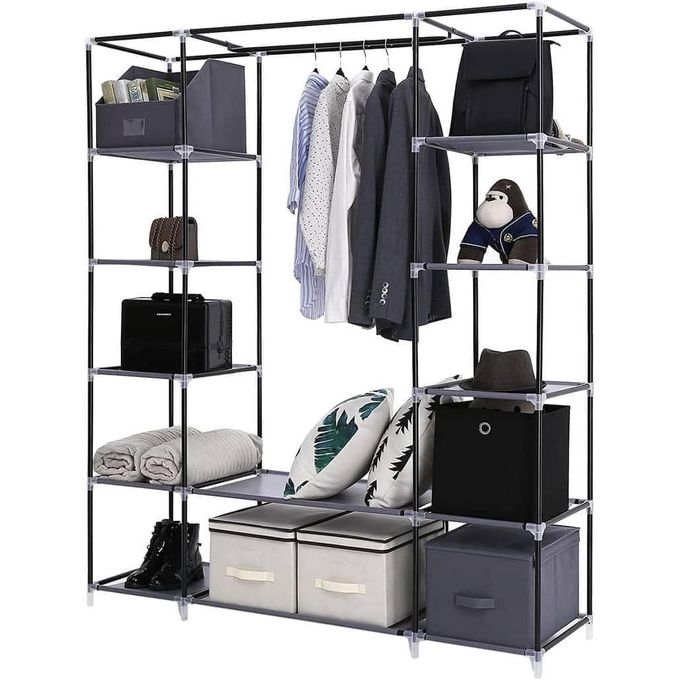 Shop 3 Column Cloth Frame Portable Wardrobe Storage