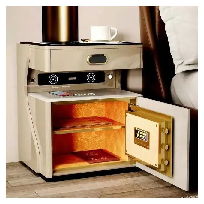 Shop Smart bedside table with an Inbuilt safe and Wireless charging ...