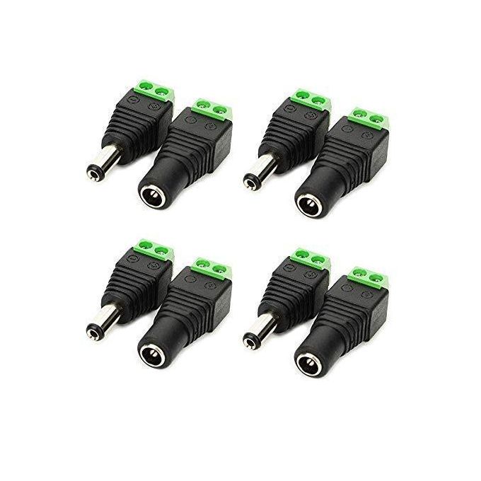 Shop Male and Female DC Power Plug-Connector (4 Male + 4 Female ...