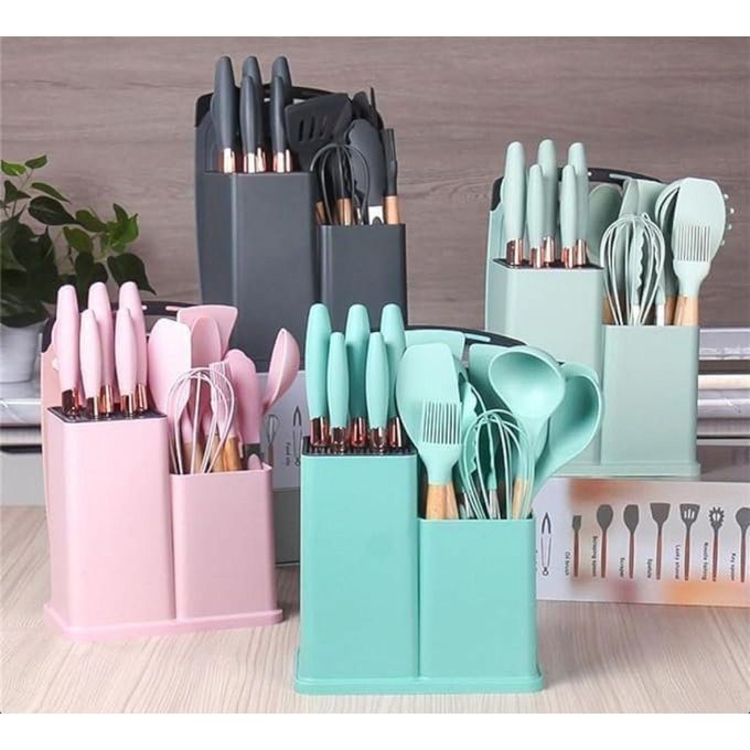 Shop 19pcs Kitchen Cooking Utensils and Knife Set with
