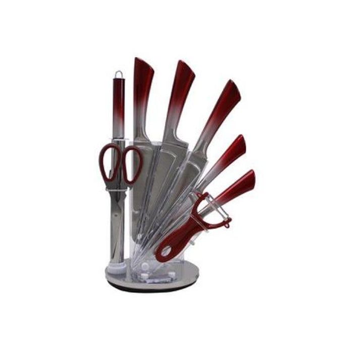 Shop 9 Piece Stainless Steel Rotating Stand Kitchen Knife