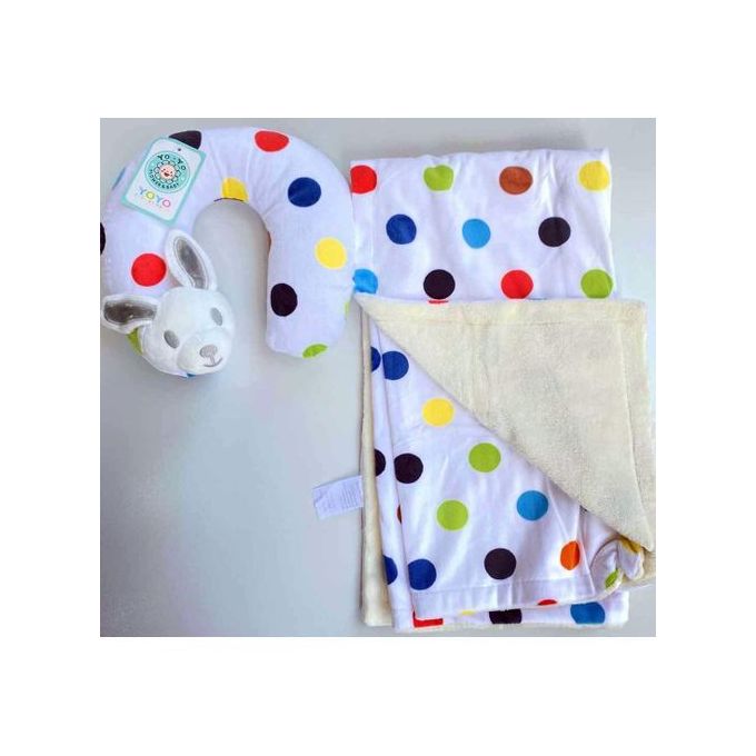 Shop Warm Heavy Super Soft Baby Shawl Baby Receiver With Pilow - White ...