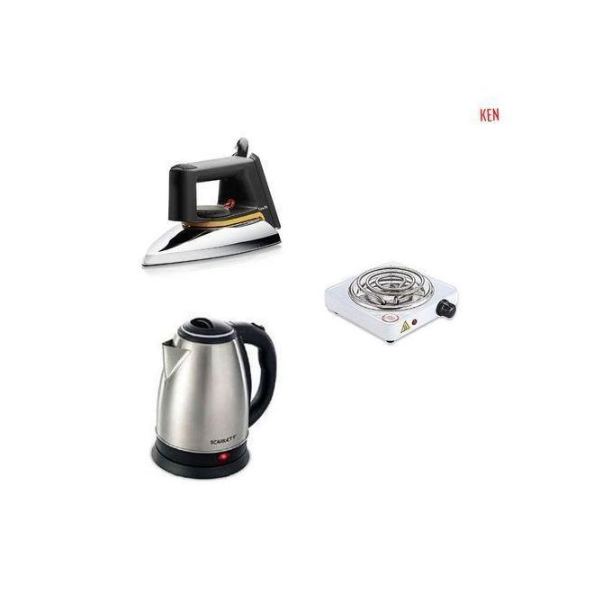 Shop Flat Iron , Electric Kettle 2L & Single Coil Hotplate