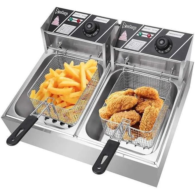 Shop Double Commercial Deep fryer ,12 Litres,Strong heater,Strong ...