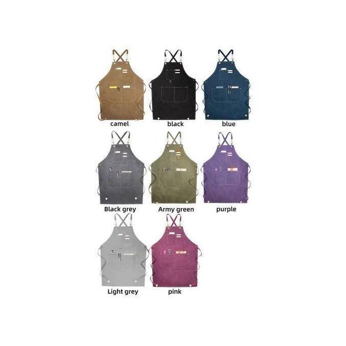 Shop Chef apron, Adjustable Cross Back Canvas