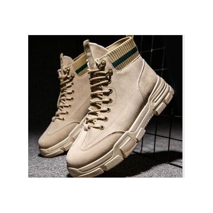 Shop Men Waterproof Lace Up Work Boots Desert Shoes