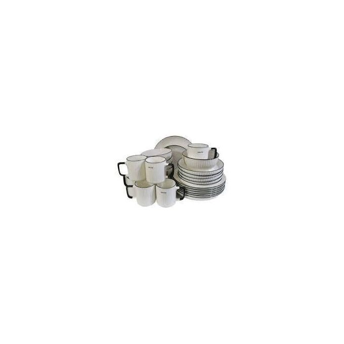 Shop 24pcs concise dinner set. White