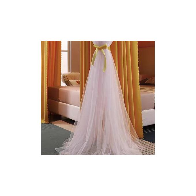 Shop Curtain Mosquito Net With 4 Steel Stands & Unique Lace Design ...