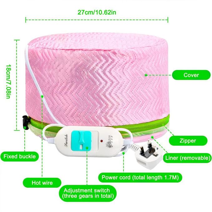 Shop Steaming Cap Electric Hair Thermal Treatment Steamer SPA Hair Care ...