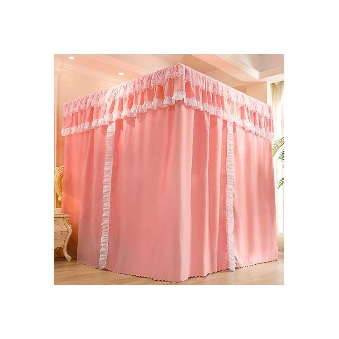 Shop Curtain Mosquito Net With 4 Steel Stands & Unique Lace Design ...