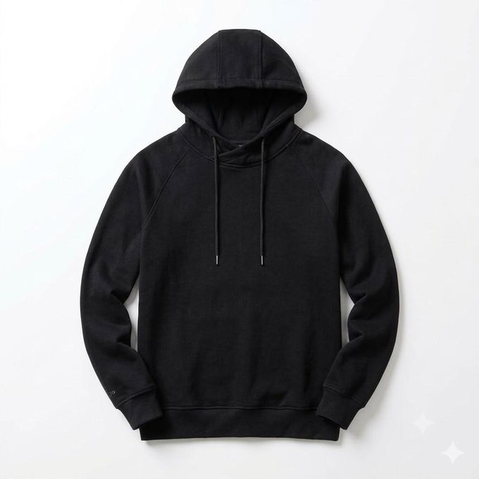 Shop High Quality Unisex Jumper with a Hoodie - Black